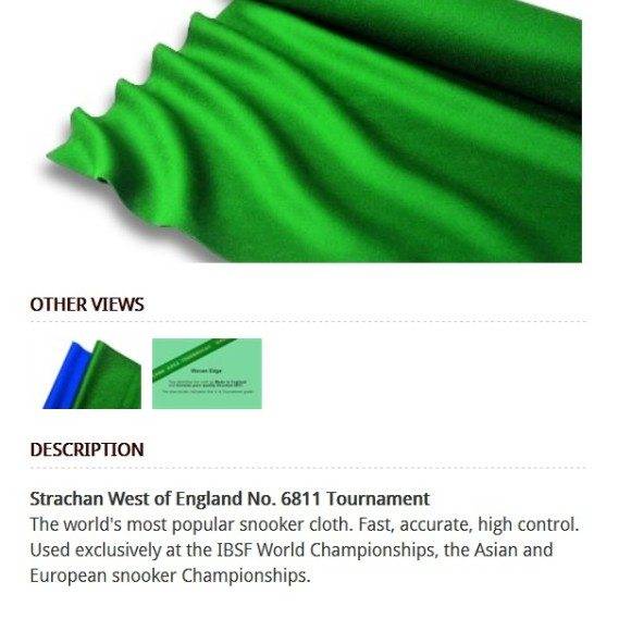 Strachan 30 Ounce 6811 Cloth • World Cue Sports